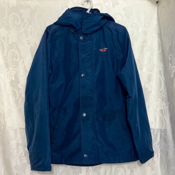 Hollister | Jackets & Coats | Hollister Cerulean Blue Allweather Zip Up ...